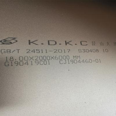 China S30408 Stainless Steel Plates 06Cr19Ni10 SUS304 10-150mm Thickness with 520MPa Tensile Strength for sale