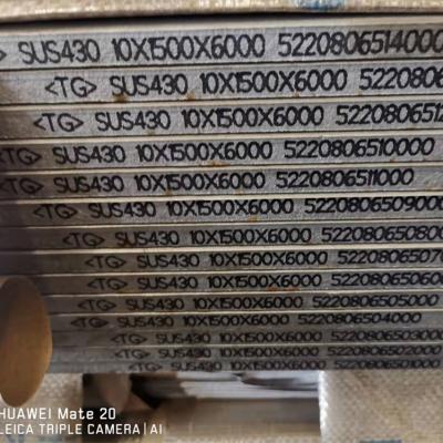 China Hot Rolled JIS G4304 430 Stainless Steel Plate 3-50mm Thickness 1500x3000mm for sale