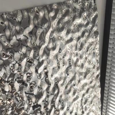 China 304 Stamped Water Ripple Stainless Steel Sheet 1220x2440mm 0.3-3.0mm Thickness for Architectural Decoration for sale