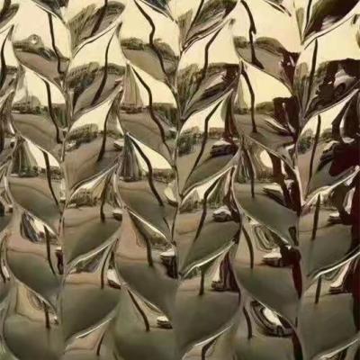 China Stamped Water Wave Stainless Steel Panel 316L 2000mm Water Ripple Sheet for Ceiling Decoration for sale