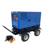 China Mobile trailer 800A 400A 430A 500Amp diesel engine welding machine 2 x 2 person welder generator for sale