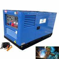 China Mobile trailer 800A 400A 430A 500Amp diesel engine welding machine 2 x 2 person welder generator for sale