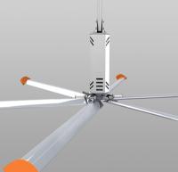 China USA 16foot Air ventilating industrial ceiling fan hvls big blade 363000 CFM low rpm for sale