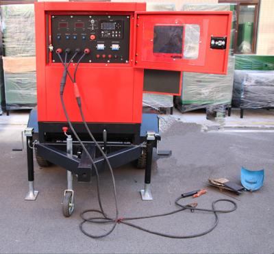 China Perkins Engine Diesel Welder Generator 10A - 500A DC Current MMA / TIG Mobile Trailer Type for sale