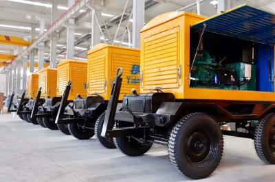 China Synchronous 60kva 100kva Cummins Diesel Generator Towable Trailer Trolley Type for sale