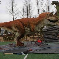 China Theme Park Equipment Realistic Animatronic Dinosaur Model Carnotaurus Statue for sale