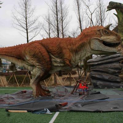 China Theme Park Equipment Realistic Animatronic Dinosaur Model Carnotaurus Statue for sale