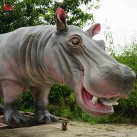 China Animatronic Hippopotamus , 4m Full Size Hippo For Amusement Park for sale