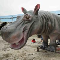 China Animatronic Hippopotamus , 4m Full Size Hippo For Amusement Park for sale