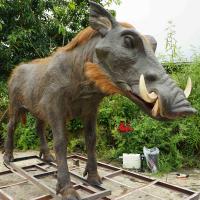 China Customized Realistic Animatronic Animals Wild Boar Model With Alive Roaring Sound for sale