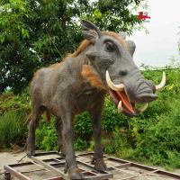China Customized Realistic Animatronic Animals Wild Boar Model With Alive Roaring Sound for sale