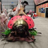 China Theme Park Realistic Animatronic Ladybug Model Natural Color for sale