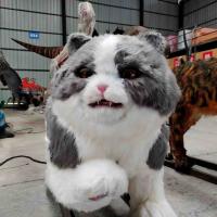China Indoor Life Size Realistic Animatronic Cat Waterproof 150kg for sale