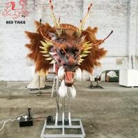 China Wall Mounted Animatronic Dragon Head 1.8m 12months Warranty for sale