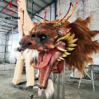 China Wall Mounted Animatronic Dragon Head 1.8m 12months Warranty for sale