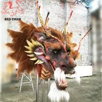 China Wall Mounted Animatronic Dragon Head 1.8m 12months Warranty for sale