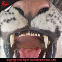 China Wall Mounted Animatronic Realistic Tiger Head Artificial Type for sale