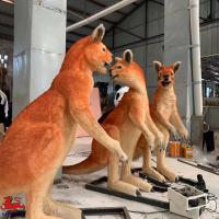 China 1.8m Realistic Animatronic Animals Kangaroo For Theme Park for sale
