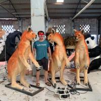 China 1.8m Realistic Animatronic Animals Kangaroo For Theme Park for sale