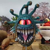 China Handmade Lifelike Animatronic Dragons Simulation Beholder Sculpture With Movements for sale