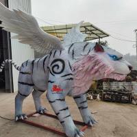China sun resistance Realistic Animatronic Animals Chinese Mythological Creatures White Tiger for sale