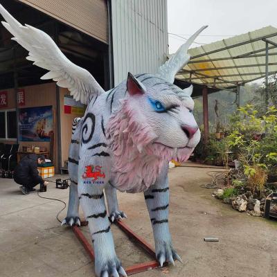 China sun resistance Realistic Animatronic Animals Chinese Mythological Creatures White Tiger for sale