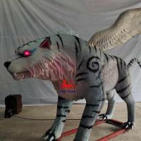 China sun resistance Realistic Animatronic Animals Chinese Mythological Creatures White Tiger for sale