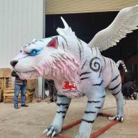 China sun resistance Realistic Animatronic Animals Chinese Mythological Creatures White Tiger for sale