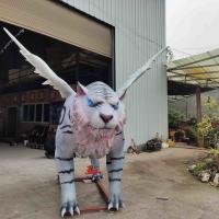 China sun resistance Realistic Animatronic Animals Chinese Mythological Creatures White Tiger for sale