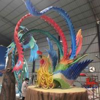China Weather Proof Realistic Animatronic Animals Chinese Mythical Animal Phoenix for sale