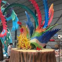 China Weather Proof Realistic Animatronic Animals Chinese Mythical Animal Phoenix for sale