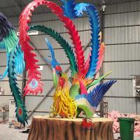 China Weather Proof Realistic Animatronic Animals Chinese Mythical Animal Phoenix for sale