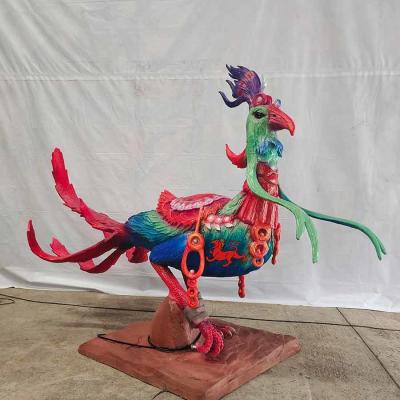 China Realistic Voice Animatronic Animals Mythical Chinese Creatures Miemengniao for sale