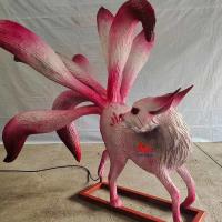 China Electronic Handcrafted Realistic Creatures Chinese Mythology Animal Nine Tailed Fox for sale