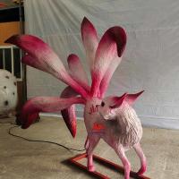 China Electronic Handcrafted Realistic Creatures Chinese Mythology Animal Nine Tailed Fox for sale