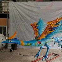 China Life Size Animatronics Electronic Handcrafted  Chinese Mythical Creatures Luan Niao for sale