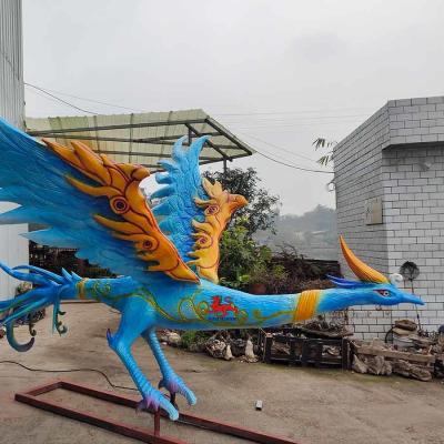 China Life Size Animatronics Electronic Handcrafted  Chinese Mythical Creatures Luan Niao for sale