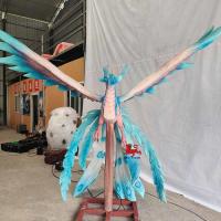 China Customizable Realistic Animatronic Animals Chinese Ancient Creatures Green Bird for sale