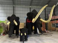 China Children Realistic Animatronic Animals Life Size Mammoth Customized for sale