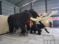 China Children Realistic Animatronic Animals Life Size Mammoth Customized for sale