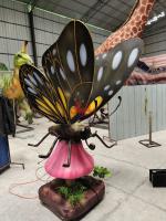 China Waterproof Theme Park Realistic Animatronic Butterfly Insect Model For Business Activities for sale