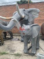 China Theme Park Realistic Animatronic Animals Life Size Elephant Customized for sale
