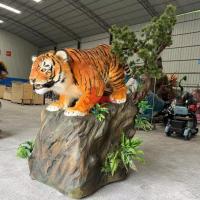 China Theme Park Realistic Animatronic Life Size Tiger Customized for sale