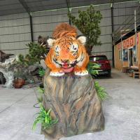 China Theme Park Realistic Animatronic Life Size Tiger Customized for sale