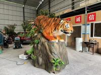 China Theme Park Realistic Animatronic Life Size Tiger Customized for sale