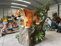 China Theme Park Realistic Animatronic Life Size Tiger Customized for sale