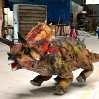 China New Realistic Animatronic Remote Control Walking Robot Dinosaur Triceratops Robot Dog for sale