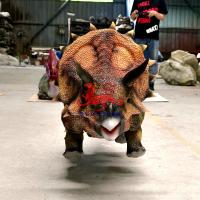 China New Realistic Animatronic Remote Control Walking Robot Dinosaur Triceratops Robot Dog for sale