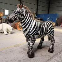 China Customized Performance Realistic Animatronic Zebra Animal Single Person Costume for Sale for sale
