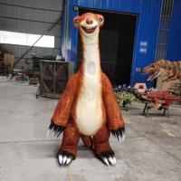 China Interactive Realistic Sid Cartoon Sloth Costume For Amusement Park for sale